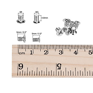 uxcell Computer PC Case 3.5-inch HDD Flat Phillips Head Hard Drive Screw 6#-32 300pcs 2.5" HDD M3x4.8mm 300pcs