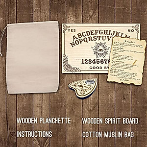 Medium Wooden Spirit Board - Talking Board - Spirit Board - Medium Size 14.5 x 9.2'' Handmade Wooden Premium Quality Board and Planchette