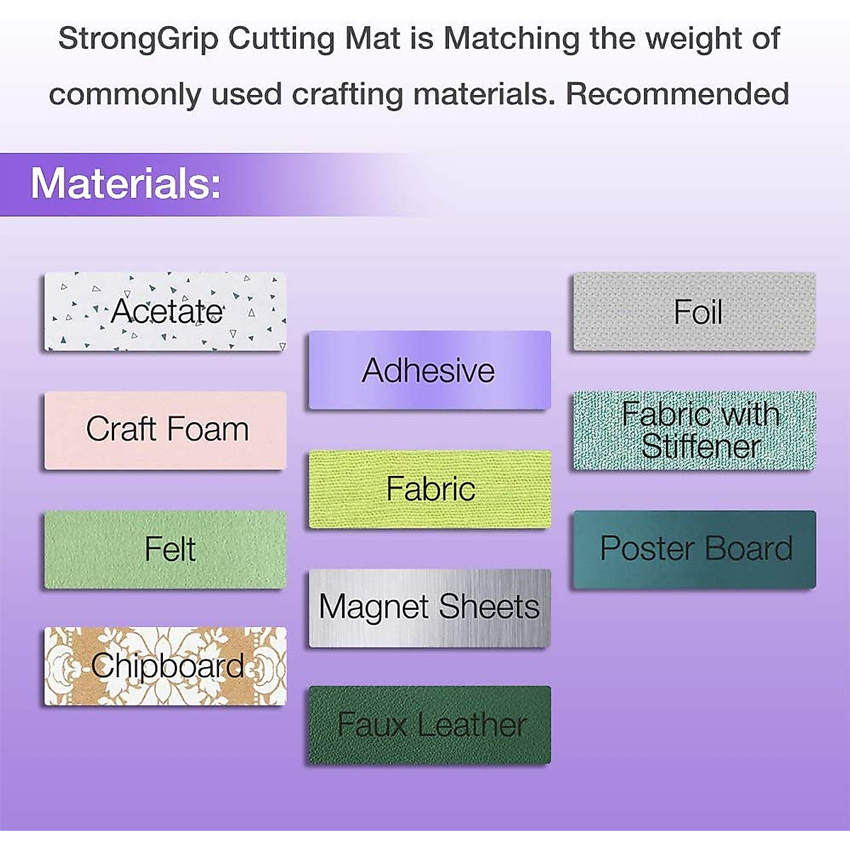 REALIKE 12x12 Cutting Mat for Silhouette Cameo 3/2/1 (3 Mats - StandardGrip, LightGrip, StrongGrip), Gridded Adhesive Non-Slip Cut Mat for Crafts, Quilting, Sewing, Scrapbooking and All Arts