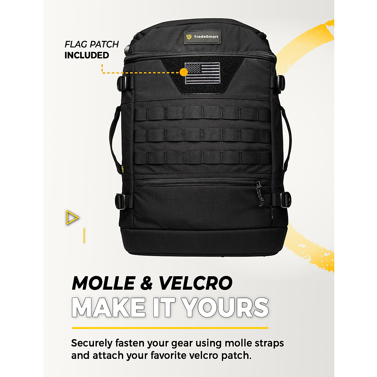 TradeSmart Range Backpack for Handguns, Ammo & Shooting Gear with 3 Lockable Compartments, Ear & Eye Protection Kit Optional