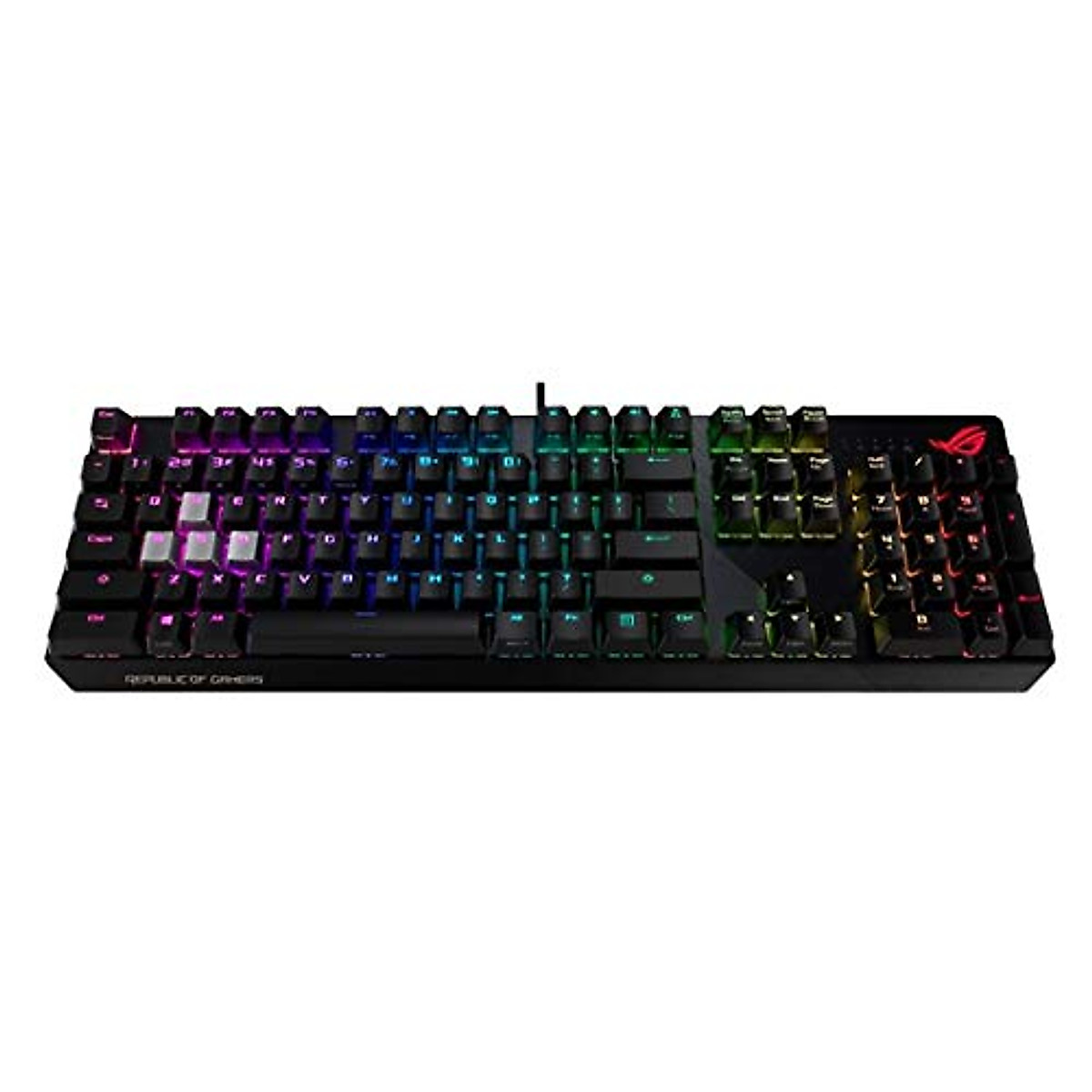 ASUS RGB Mechanical Gaming Keyboard - ROG Strix Scope Deluxe | Cherry MX Silent Red Switches | 2X Wider Ctrl Key for FPS Precision | Gaming Keyboard for PC