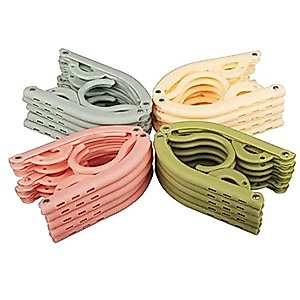 Folding Clothes Hangers 4 Colors, Non-Slip Clothes Hangers, Portable Folding Wall Mounted Drying Rack for Home Hotel Travel Camping 20 Packs