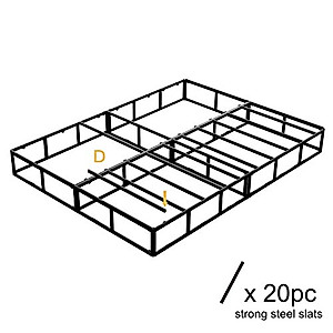 NOAH MEGATRON 7 Inch Box Spring King, Low Profile Metal Boxsprings/Mattress Foundation/Bunkie Board - 3000LBS Strong Steel Structure/Easy Assembly (King)