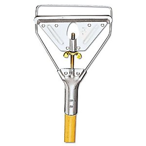 UNS603 Screw Clamp Metal Head Wooden Mop Handle, #20 and Up, 1 1/8" Dia. x 63"