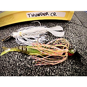 Plano EDGE Premium Jig and Bladed Jig Tackle Utility Box, Clear and Yellow, Rust-Resistant Storage, Waterproof Tray for Jig and Bladed Jig Tackle