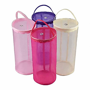 Cabilock Tool Organizer Bag Bag Beige Mesh Hook Storage Diy Crochet Woolen Yarn Knitting Mesh Organizer Bags