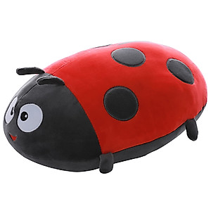Cute 15.7 Inch Ladybug Stuffed Animals,Ladybird Plush Toys Pillow Anime Lady Beetle Plushie Hugging Pillow Ladybug Doll Gift for Kids and Lovers in Birthday, Christmas, Valentine's Day...