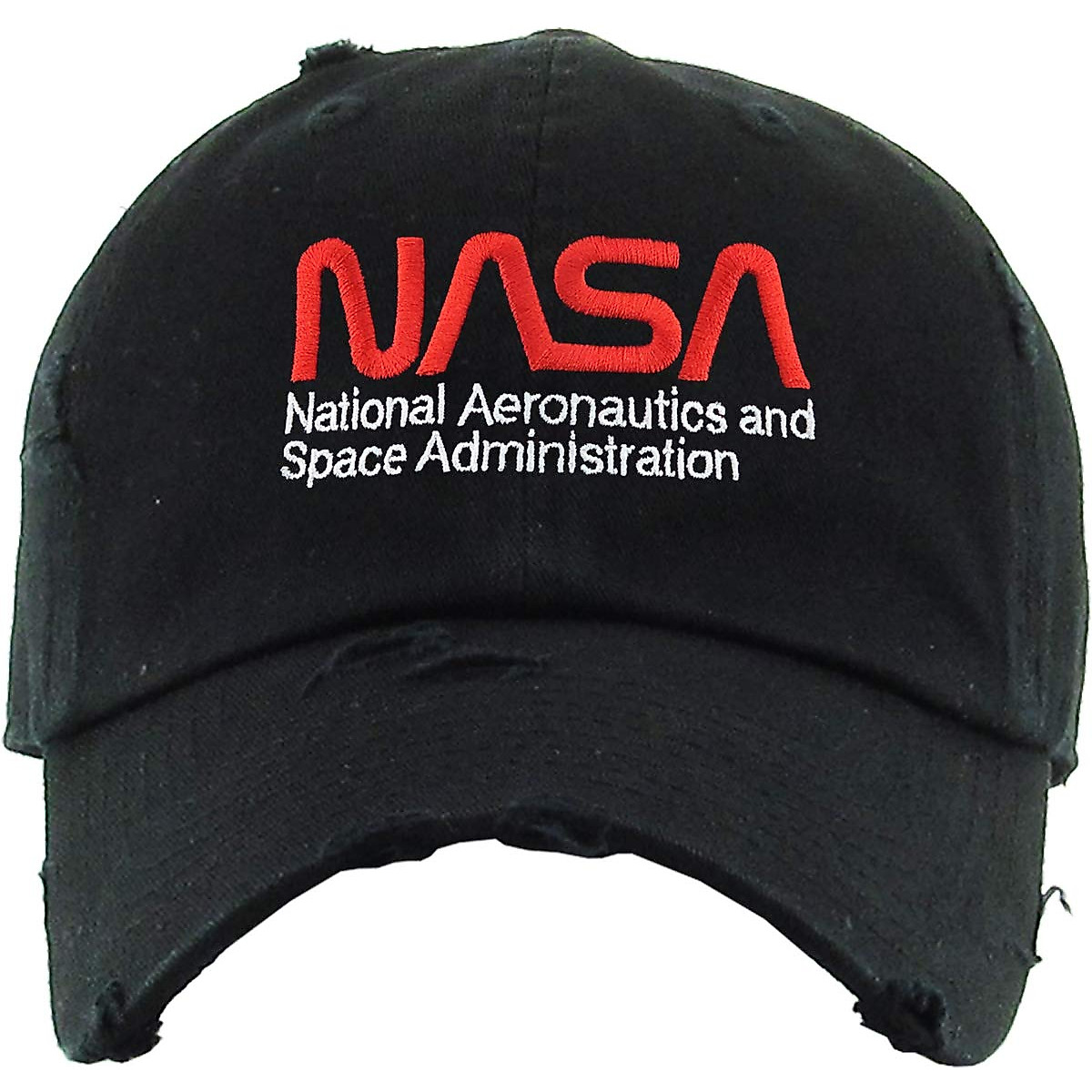 KBETHOS KBSV-211V BLK NASA Spaceship Alien Vintage Dad Hat Baseball Cap Polo Style Adjustable Unisex (One Size, Black NASA Vintage)