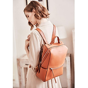 BOSTANTEN Genuine Leather Backpack Purse for Women Fashion Backpack Casual College Shoulder Bag Travel Backpack