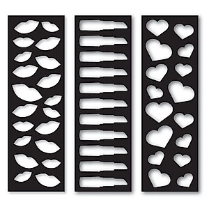 Makeup Swatch Sticker Stencils, 6 Pack of Vinyl Swatch Stencils, Makeup Artist Supply, Beauty Supply
