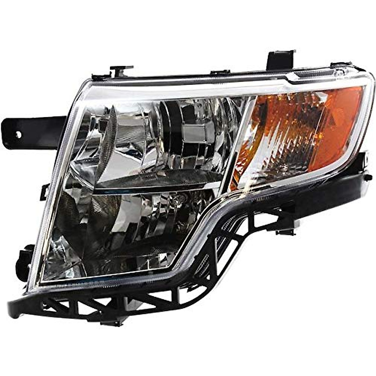 Left Driver Side Headlight Assembly - Compatible with 2007-2010 Ford Edge (with Bright Bezel without Logo) Excludes Sport