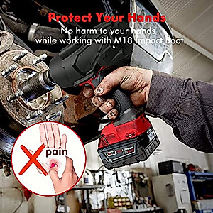 Impact Wrench Boot, Electric Tools 49-16-2767 High Torque Impact Protective Tool Boots, 2767 Boot Compatible for Milwaukee M18 FUEL 1/2 & Milwaukee Protective Boot 2767-20 & 2863-20 - Black