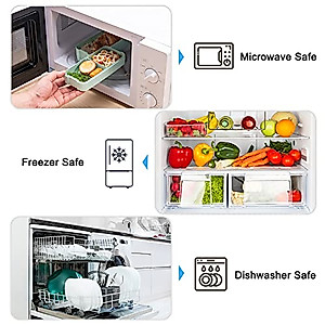 MOAMUN 2PCS Stackable Bento Box, 3-In-1 Bento Lunch Box with Spoon and Fork, Japanese Lunch Box with 2PCS Mini Condiment Squeeze Bottles, Meal Prep Containers for Kids and Adults (Green+Beige)