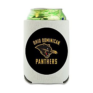 Ohio Dominican University Panthers Logo Can Cooler - Drink Sleeve Hugger Collapsible Insulator - Beverage Insulated Holder