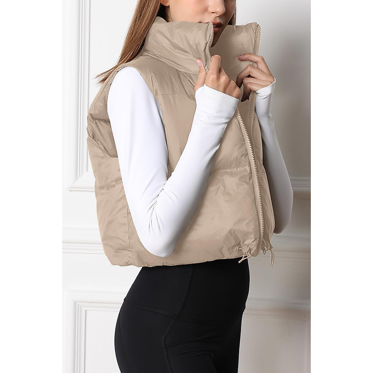 AUTOMET Puffer Vest Women Womens Cropped Winter Lightweight Sleeveless Fall Fashion Clothes Outfits Warm Outerwear Vests Padded Gilet