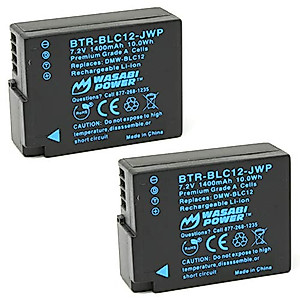 Wasabi Power Battery for Panasonic DMW-BLC12 (2-Pack, Fully Decoded)