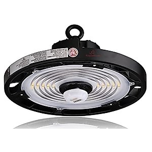 RuggedGrade 150 Watt Titan 5 Motion Sensor LED High Bay UFO Light - 22,000 Lumen - 5000K - DLC Verified High Bay LED