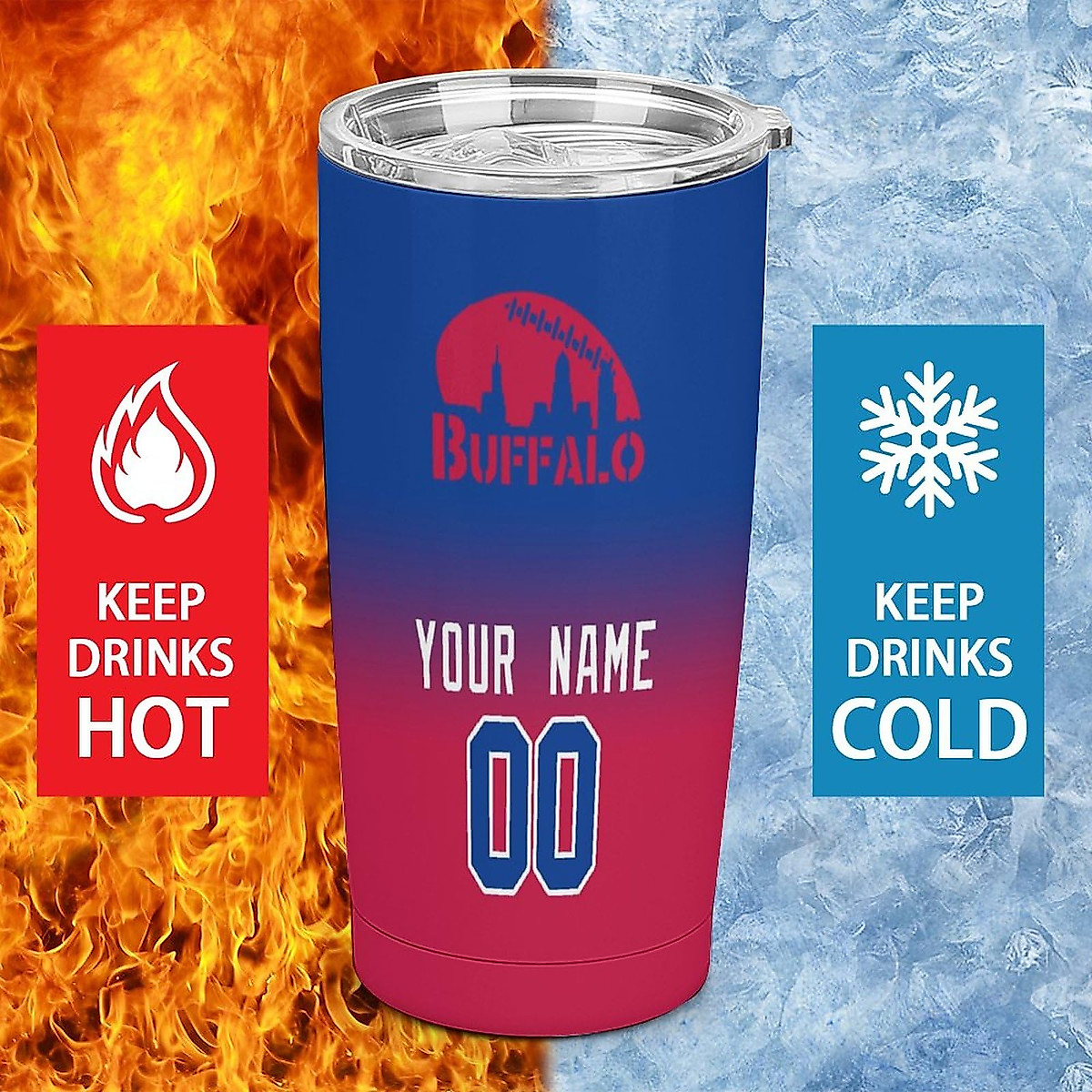 Custom Car Tumbler,Tumblers Stainless Steel 20.8oz,Personalized Football Cup,Sports Travel Coffee Mug,Customized Presents Gifts for Mother's Day Friends Fan Players Coach Lovers,Custom Number and Name