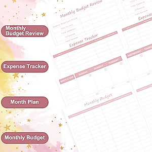 CAGIE Budget Planner 2024 - Budget Planner and Monthly Budget Book, Financial Planner Budget Book with 12 Pockets, Expense Tracker Notebook, Budget Book Planner for 2024, A5, Pink Budget Planner