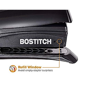 Bostitch Inspire 20 Sheet Stapler - One Finger, No Effort, Spring Powered Stapler - Black (1423)