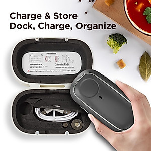Kitchen Mama Orbit One Rechargeable Can Opener: Hands-Free Operation, Type-C Charging, Automatic Shut-Off, Smooth Edge, Professional-Grade Blade for Large Cans, Includes Elegant Storage Box (Black)