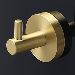 Alise Towel Hook Bathroom Single Robe Hooks Wall Mount Clothes Hook for Bedroom Kitchen Cloakroom Door Back Cabinet,GDL3903G-4P SUS304 Stainless Steel Brushed Gold Pack of 4
