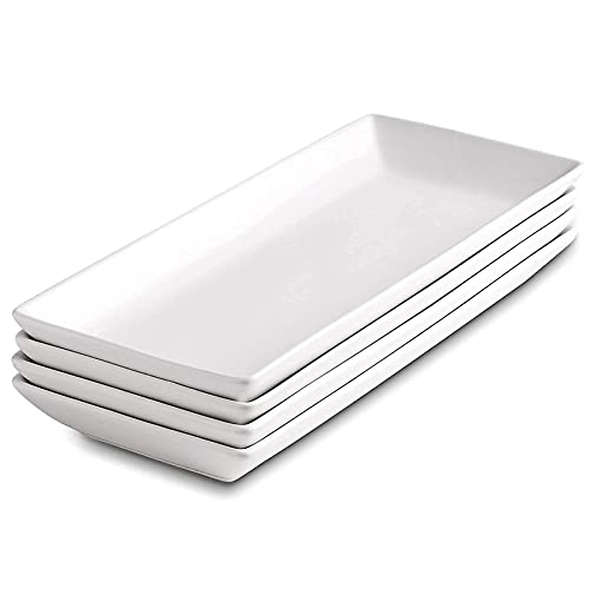 Serving Tray with Handle Exrta Large Porcelain Serving Platter Perfet for Display 16-Inch White