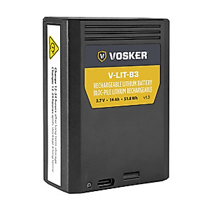 Vosker Extra Rechargeable Lithium Battery Pack for V300 Mobile Security Camera, Long Lasting Lithium Battery, Fast Charge 14 000mAh Capacity, Weather Resistant