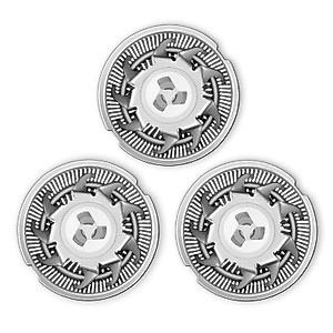 SweetLF 3 Pcs Replacement Shaver Head Blade Cutters IPX7 Waterproof Electric Razor Wet & Dry 3D Men’s Rotary Shaver SW-BC09