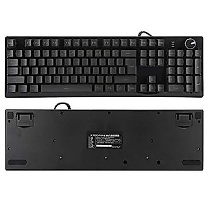 Archuu Mechanical Gaming Keyboard, RGB LED Rainbow Backlight Mechanical Keyboard Wired Gaming Keyboard E-Sport Gaming Home Office Notebook Computer Universal K620D(Black)