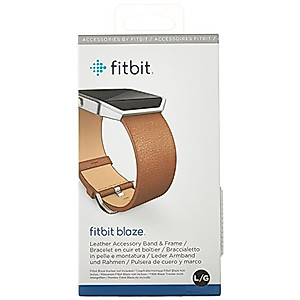 Fitbit Blaze Accessory Band, Leather, Camel, Large