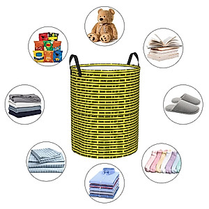 Crime Scene Laundry Hamper Basket with Handles For Bathroom Laundry Storage Bedroom