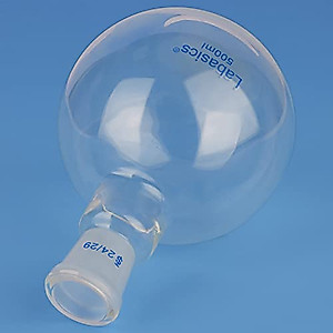 Labasics Single Neck Flat Bottom Boiling Flask, Borosilicate Glass Flat Bottom Boiling Flask with 24/29 Standard Joint, 500 ml