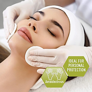 MED PRIDE Medical Exam Latex Gloves| 5 mil Thick, Small Box of 100 Powder-Free