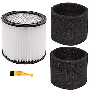 Replacement 90304 90350 90333 9030462 Cartridge Filter Foam Sleeve Compatible with Shop-Vac 5 Gallon Up Wet/Dry Vacuum Cleaners Compare to Part # 90304,90585