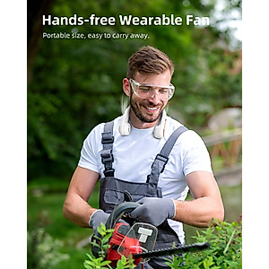 Koonie Neck Fan Rechargeable 5 Speeds, Portable Personal Fan, Hands Free Bladeless Fan, Battery Operated Wearable Fan Adjustable, Screen Design, 4-12 Hours, Cooling Fan For Travel, Outdoor, Indoor