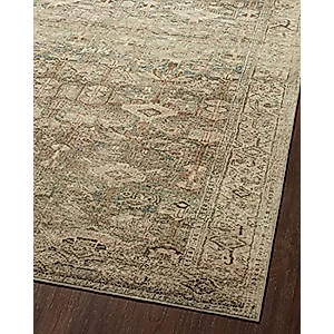 Loloi II Margot Collection MAT-04 Antique / Sage 5'-0" x 7'-6", .38" Thick, Area Rug, feat.CloudPile, Soft, Durable, Printed, Medallion, Low Pile, Non-Shedding, Easy Clean, Living Room Rug