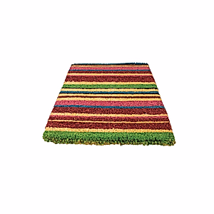 NoTrax, Stripes, Handmade Natural Coir Doormat, Entry Mat for Indoor or Outdoor Use, 18"x30", C11 (C11S1830ST)