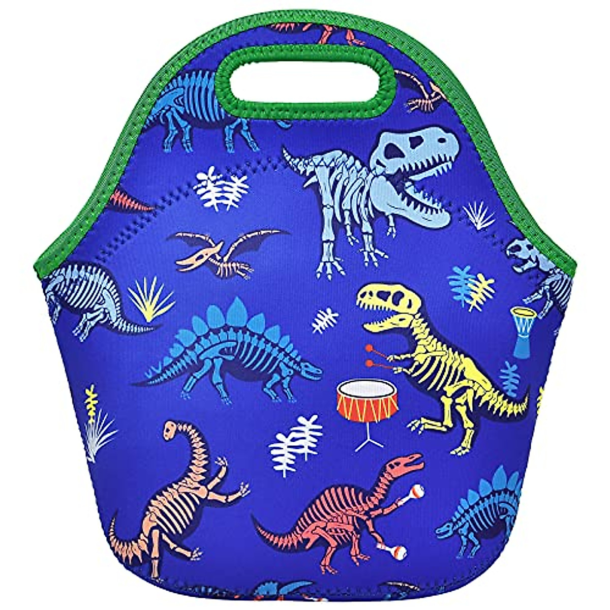 Fossils Dinosaur Lunch Bag - Neoprene Insulated Lunch Box for Boys Kids School Picnic Outdoor Lunch Handbag Waterproof Reusable Lunch Tote Bag Cooler Warm Pouch