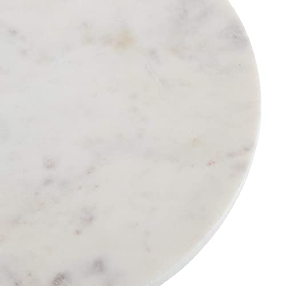 Kate and Laurel Tira Modern Marble Side Table, 14 x 14 x 24, Gold, Small Pedestal Table for Decorative Display