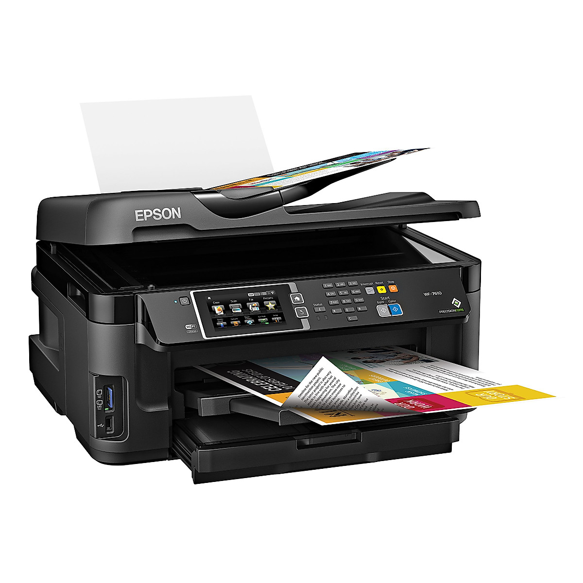 Epson WorkForce WF-7610 Wireless Color All-in-One Inkjet Printer with Scanner and Copier, Amazon Dash Replenishment Ready