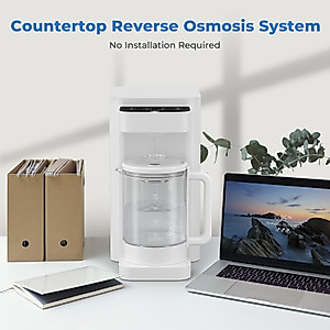 Reinmoson 8 Stage Reverse Osmosis System Countertop with 𝟰 𝗛𝗼𝘁 𝗪𝗮𝘁𝗲𝗿 𝗦𝗲𝘁𝘁𝗶𝗻𝗴𝘀, NSF Certified TDS Reduction, 4:1 Pure to Drain Portable Reverse Osmosis Water Filter Countertop