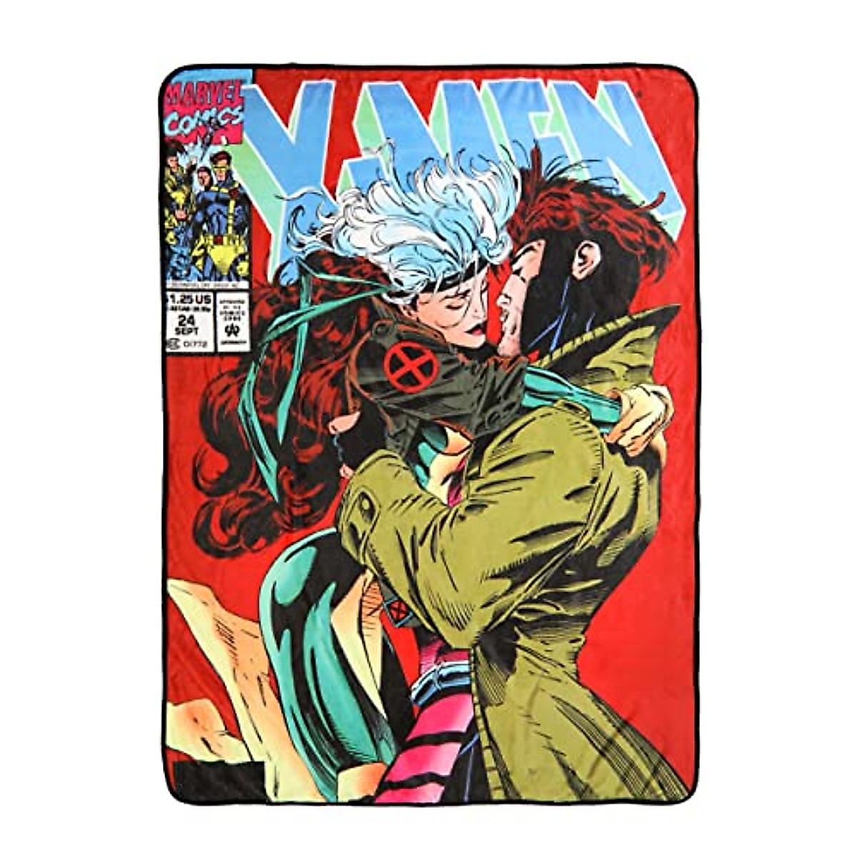 Surreal Entertainment X-Men Rogue & Gambit 45" x 60" Fleece Blanket Standard