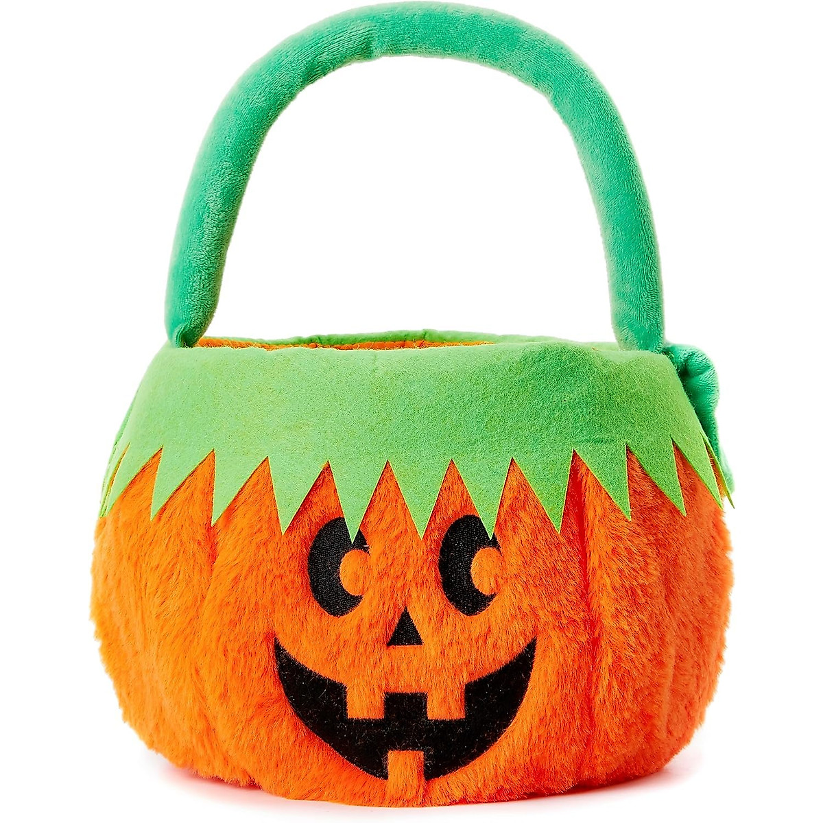Plush Halloween Bucket Trick or Treat Bucket Halloween Basket Trick or Treat Basket for Halloween Candy Bag Halloween Trick or Treat Bag Candy Tote Bucket Pumpkin Bucket (Pumpkin Face Style 1)