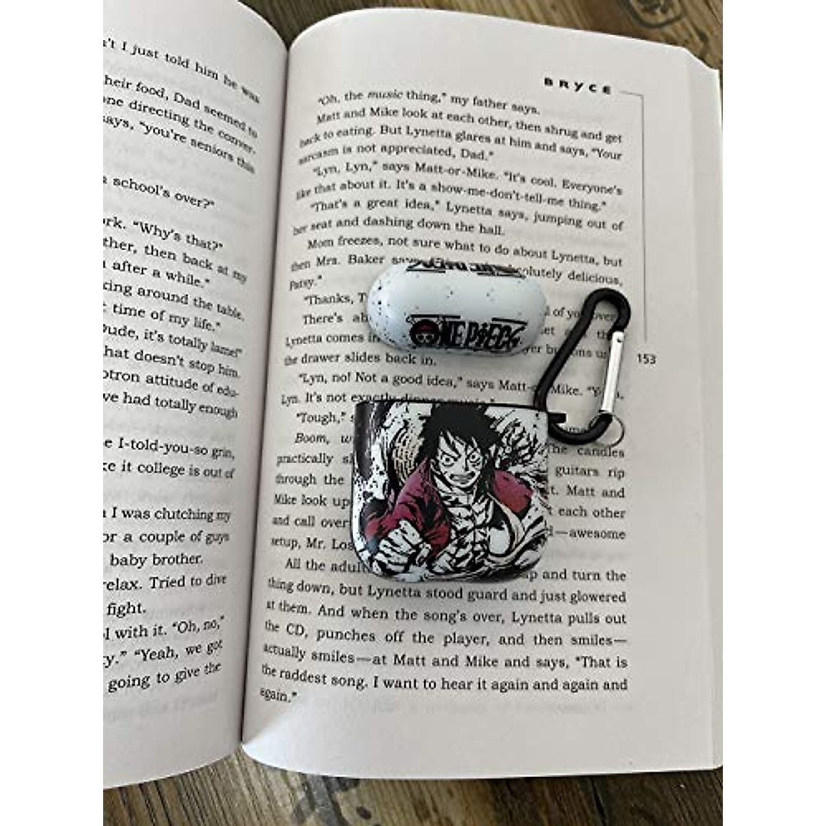 N-brand Be Applicable Case for Airpods 1&2,Cute Funny Cartoon Character TPU Cover ,(Designed for Kids Girl and Boys) (Luffy)