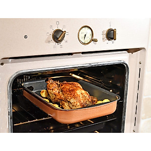 RAVELLI Italia Linea 20 Non Stick Roasting Pan 9 X 13 inches