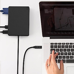 FKA 2.6 ft Black Male-to-Female USB Type C Thunderbolt Dock Cable for Dell TB15 TB16 Docking Station, 24 Pins, Data Transfer