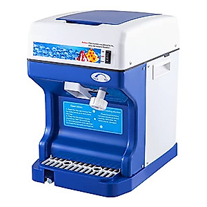 VEVOR 110V Electric Shaved Ice Machine 250W Snow Cone Maker Tabletop w/Adjustable Ice Texture, Ice Shaving Machine 265LBs/hr for Home and Commerical Use