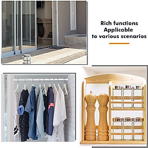 6 Pcs Black and White Sliding Door Security Bar Window Security Bar Adjustable Sliding Glass Door Bar Sliding Door Security Stick with Rubber Tips for Home Sliding Windows Door