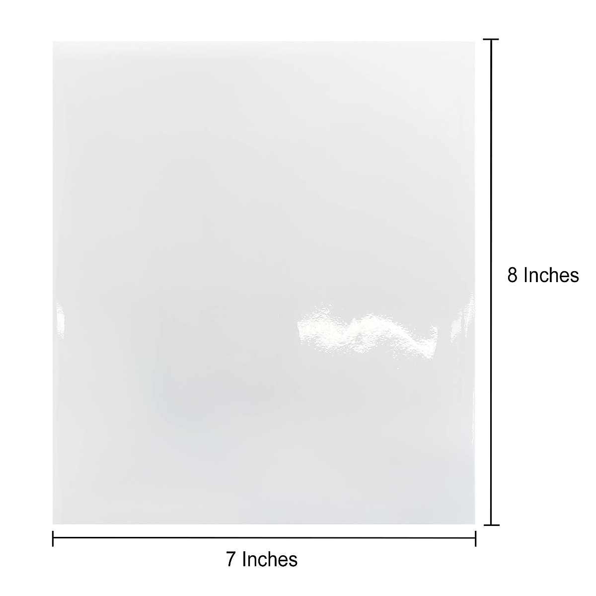 VHALE Glossy Clear Self-Adhesive Overlay Laminating Sheet Contact Papers, 7 X 8 Inches, Single-Sided, for Easy Application of Paper Suncatcher Kids’ Crafts, 3.15 Mil, Pack of 20